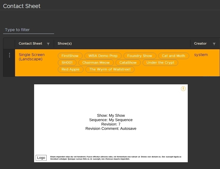 Customizing Contact Sheet Templates