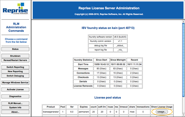 Managing the License Server