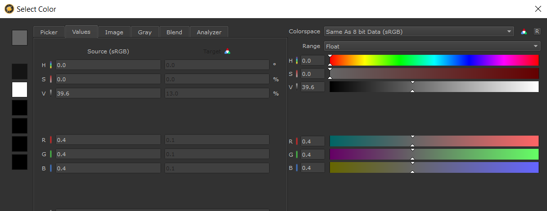 Picking Colors from Paint on the Model