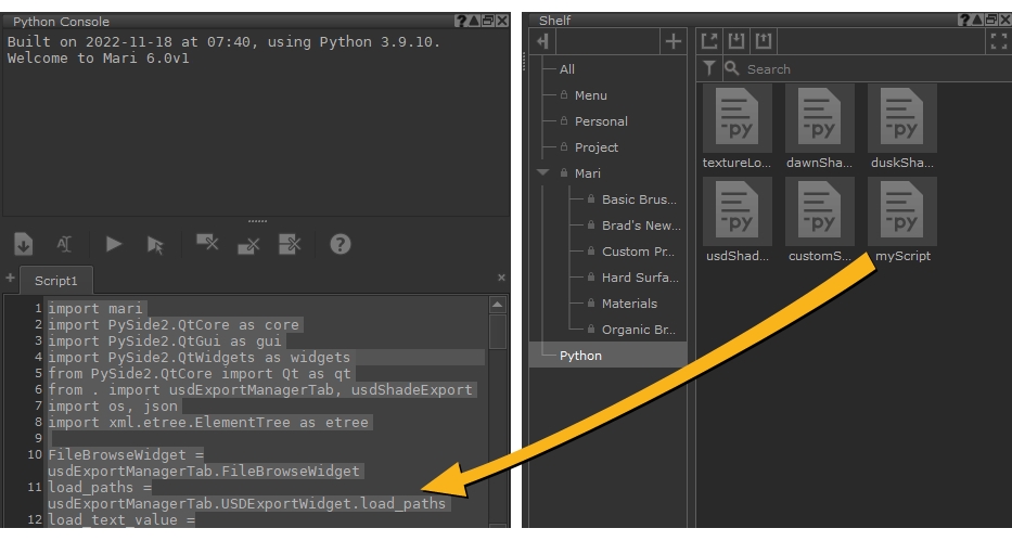 Run Custom Python Scripts Directly from Shelves