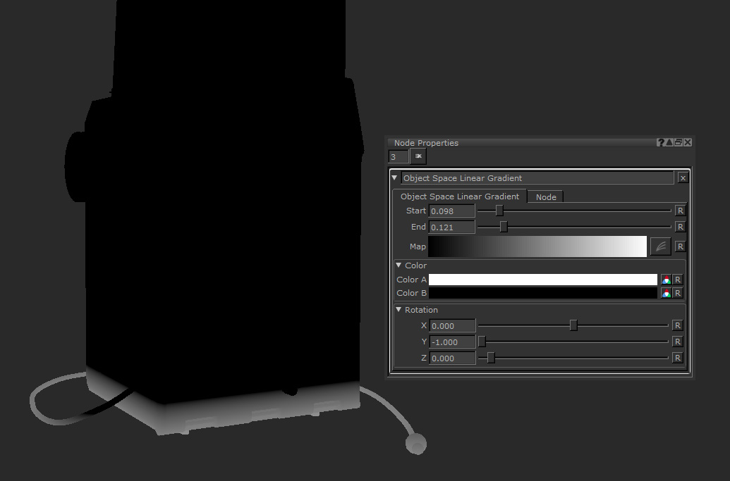 Object Space Linear Gradient Node