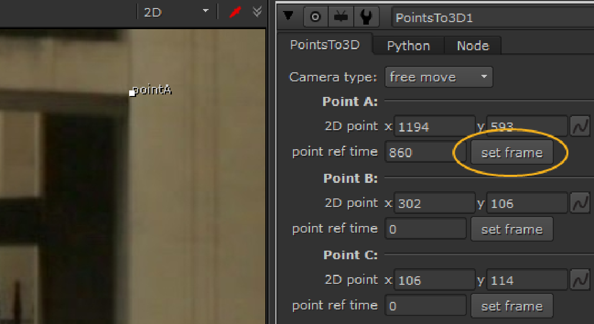 Locating a 3D Point from an Animated Camera