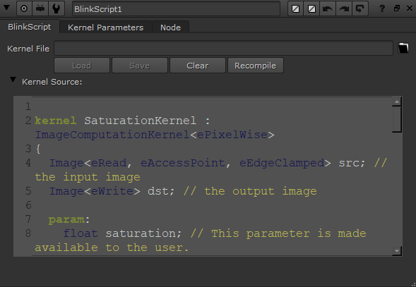 Loading, Editing, and Saving Kernels