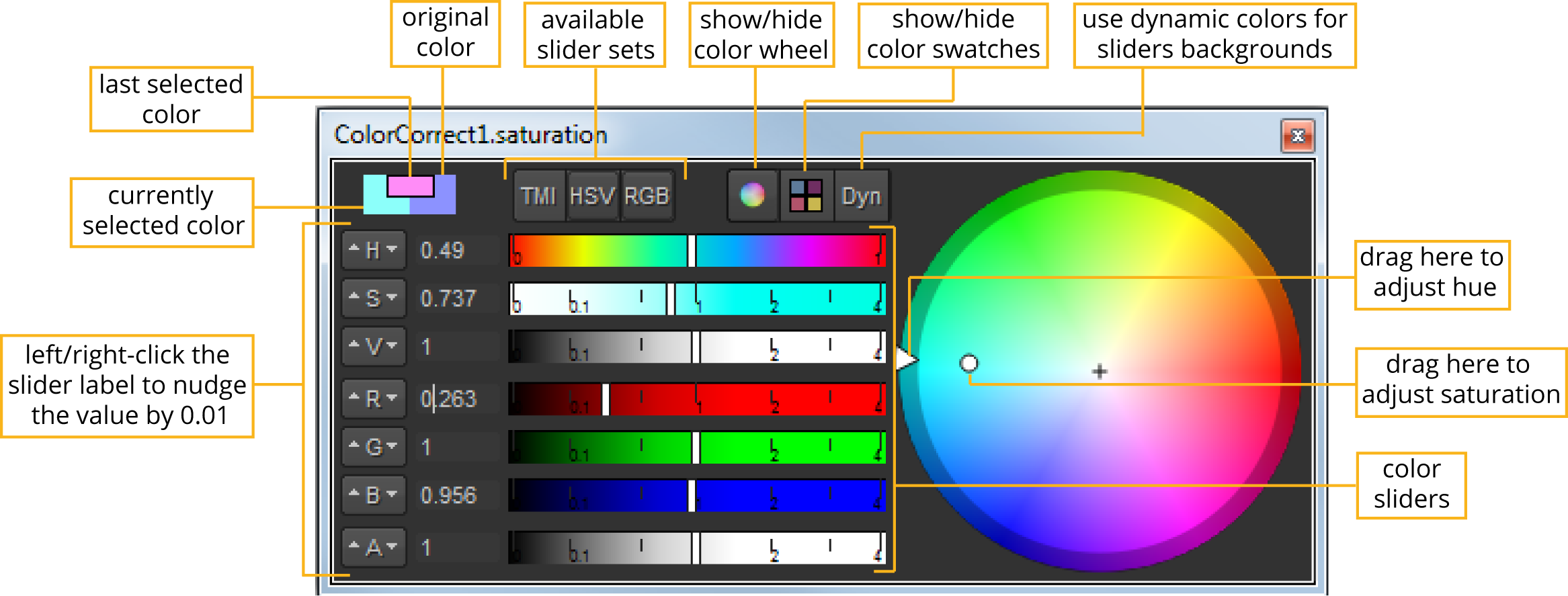 Using the Color Controls