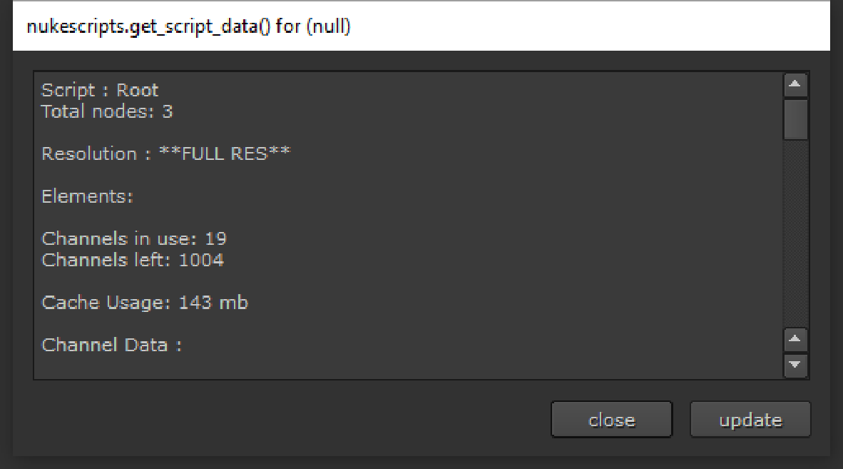 Displaying Script Information
