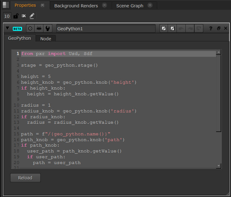 Editing with GeoPython Node