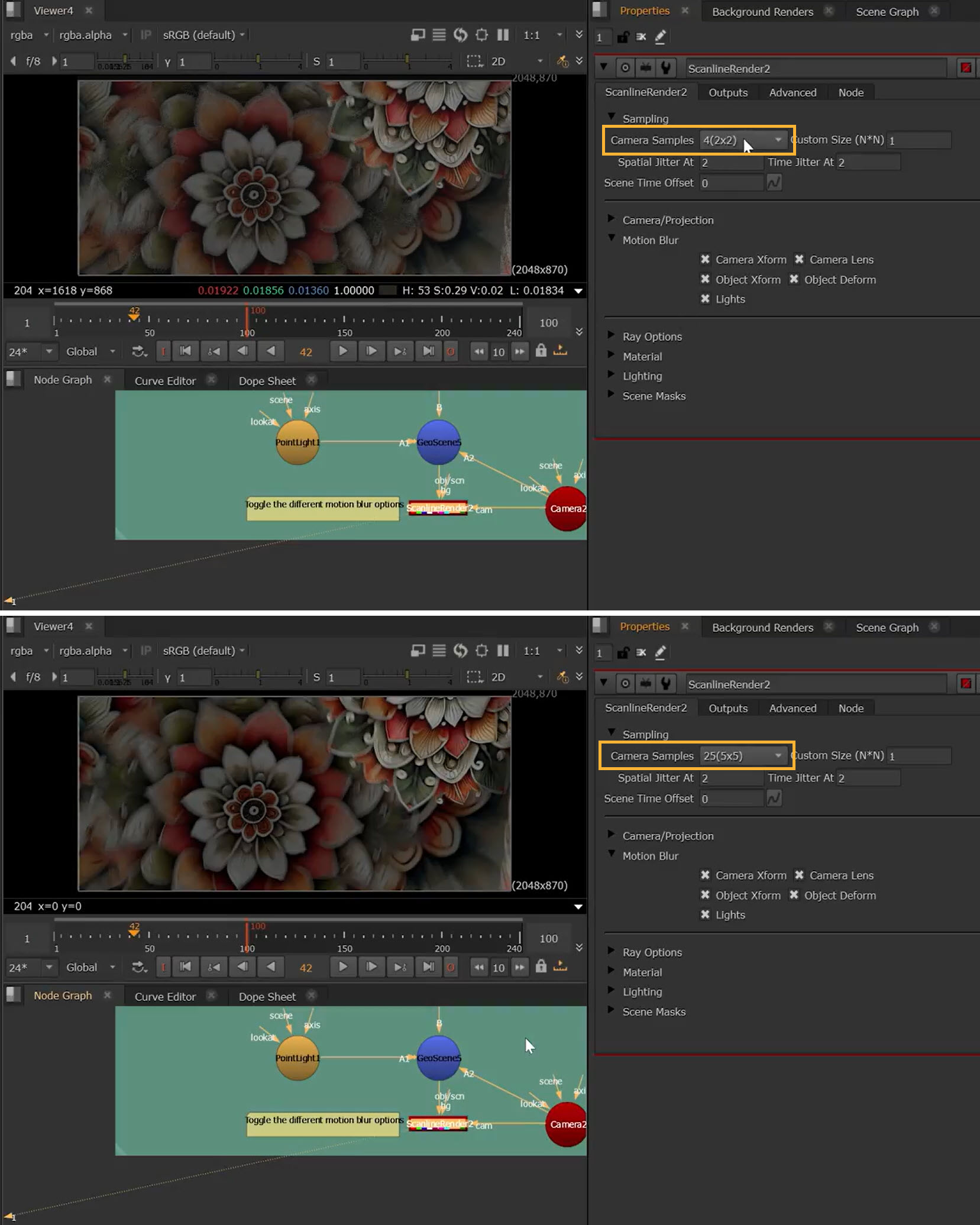 Motion Blur with ScanlineRender