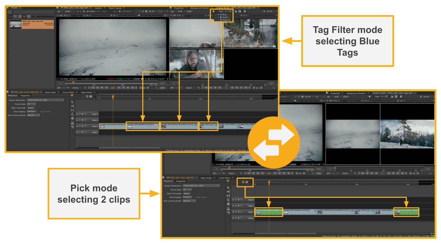 Using Contact Sheet: Tag Filtering